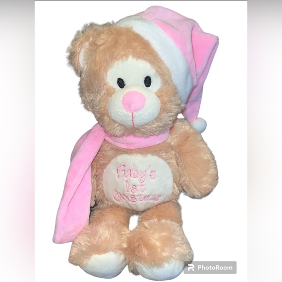 Cuddle Barn | Toys | Cuddle Barn Babys First St Christmas Teddy Bear ...